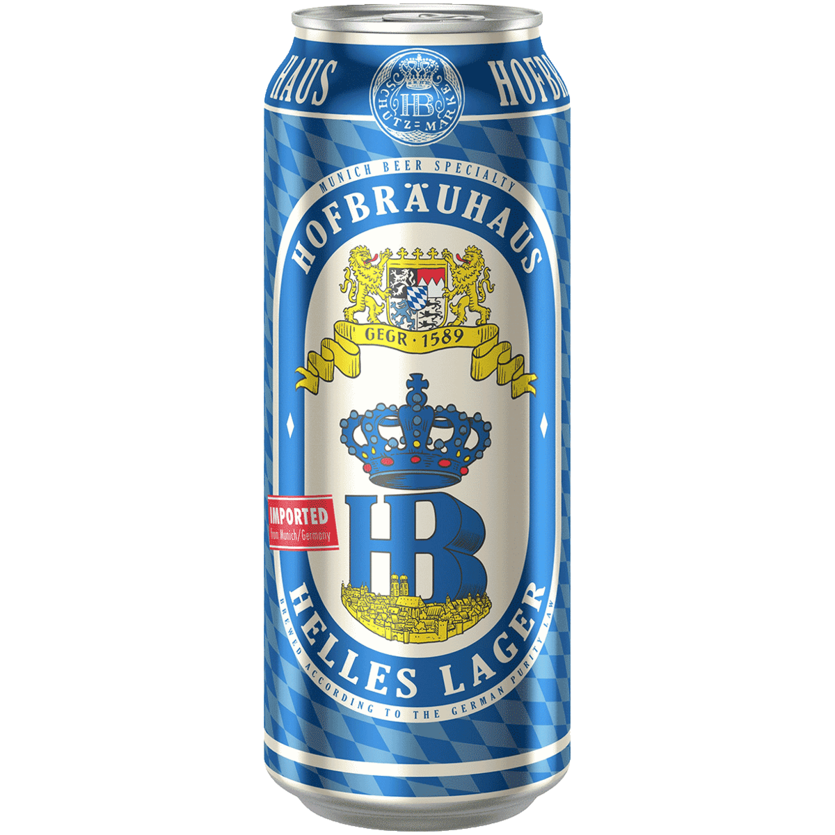 Пиво Hofbrauhaus Helles Lager светлое 0,5 л ж/б