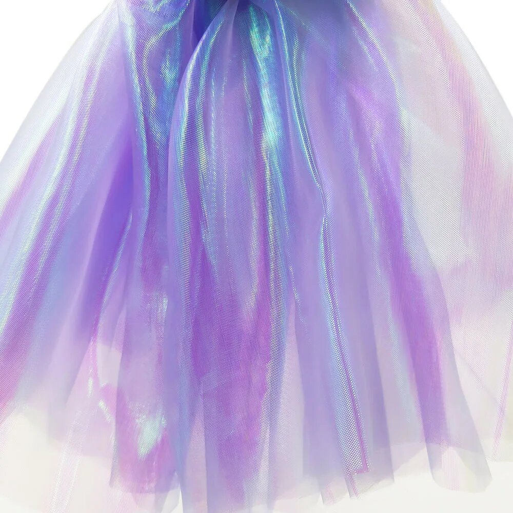 Прозрачная голографическая ткань Findohope Сиреневый, 59inx 19in(150x50cm), фиолетовый