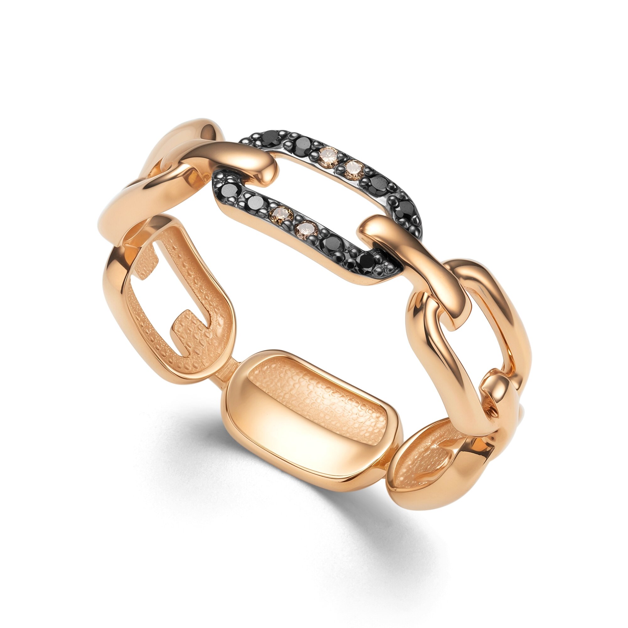 Кольцо, красное золото, 585 проба, бриллиант