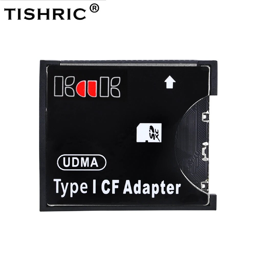TISHRIC SDHC SDXC Compact Flash Type I Устройство чтения карт памяти Высокоскоростной черный адаптер для карт SD-CF Конвертер Устройство чтения карт памяти