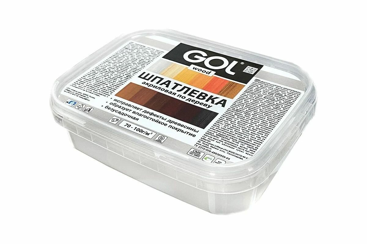 Шпатлевка акриловая по дереву мастер GOL Wd.250.020 (0.15 кг; дуб светлый) Palizh 11605697