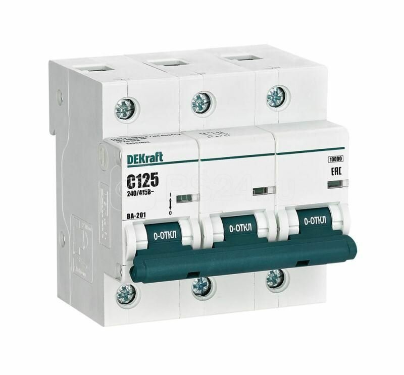 Авт. выкл. 3Р 125А х-ка C ВА-201 10кА DEKraft Schneider Electric