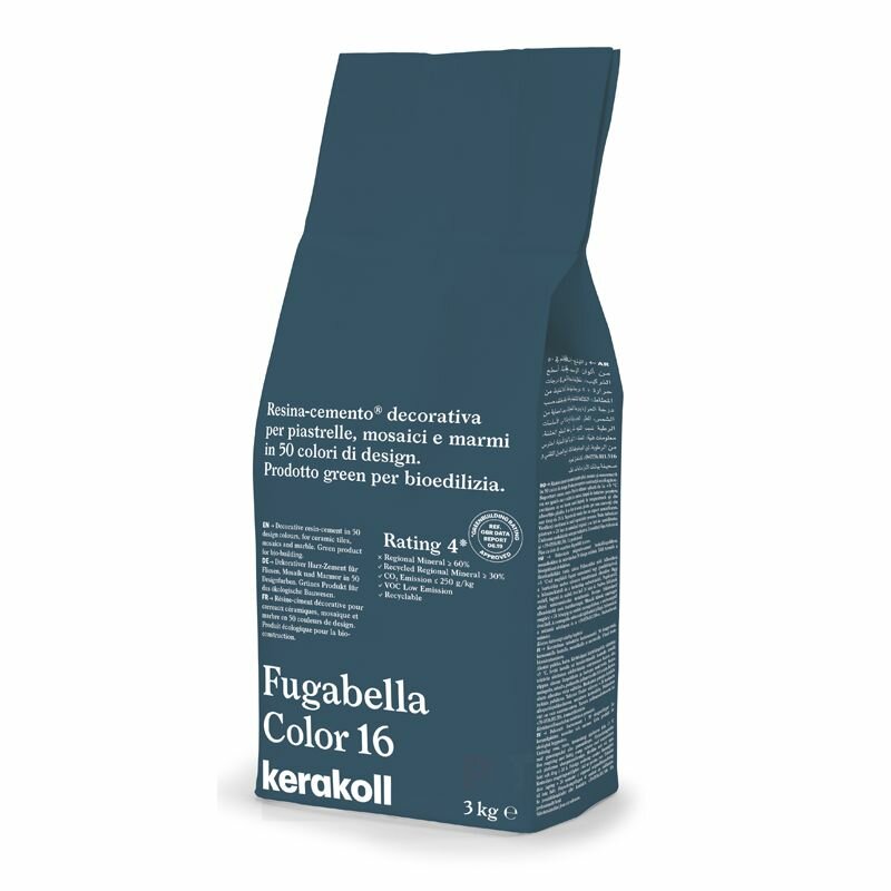 Затирка для плитки полимерцементная Kerakoll Fugabella Color (3кг) 16
