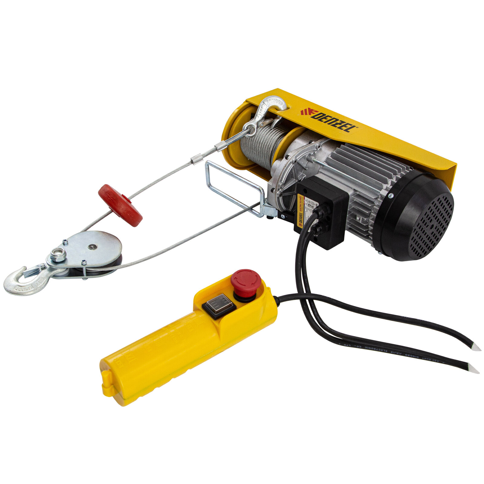 Тельфер электрический TF-800, 0.8 т, 1300 Вт, высота 12 м, 8 м/мин Denzel 52014