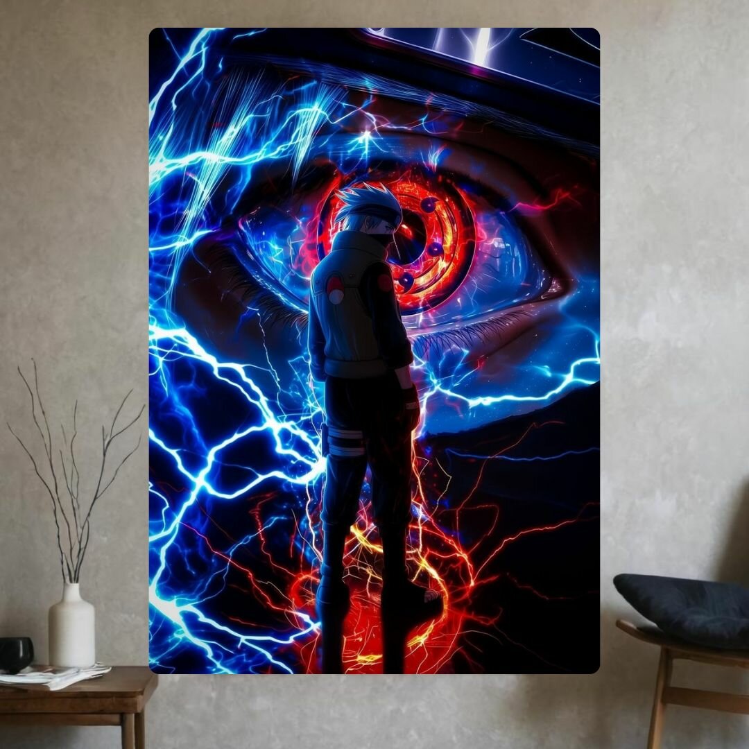 Картина на металле (аниме - Наруто) Какаши, 20*30см