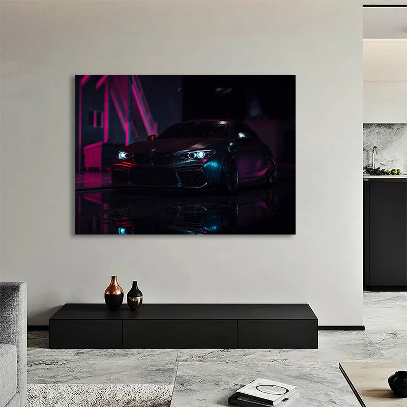 Картина БМВ / машина, картины для интерьера / мальчику, 40х60 см,