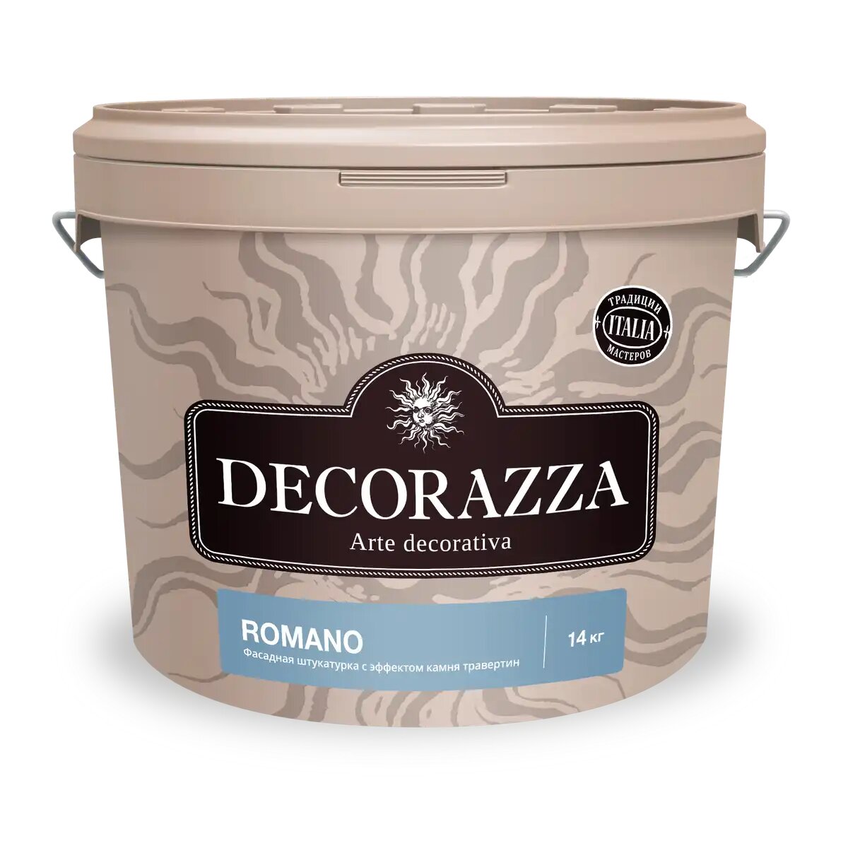 Decorazza ROMANO Фасадная штукатурка RM-001 (14 кг) — эффект травертина для изысканных поверхностей