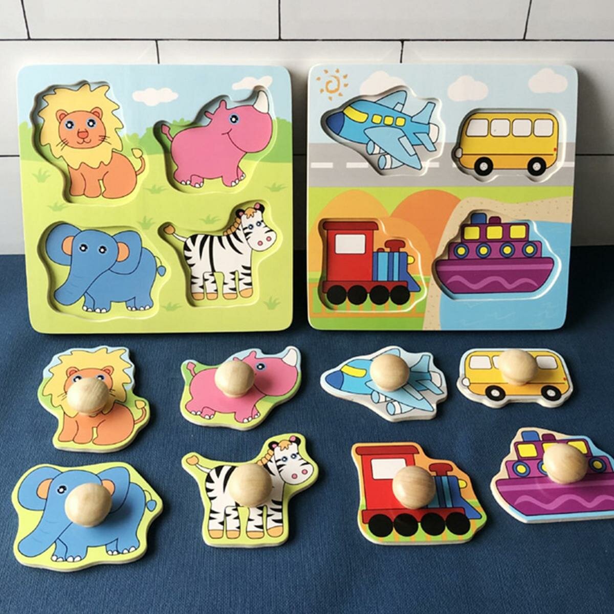 Детская доска для захвата рук 3D головоломка деревянные игрушки для детей мультфильм животные деревянная головоломка для