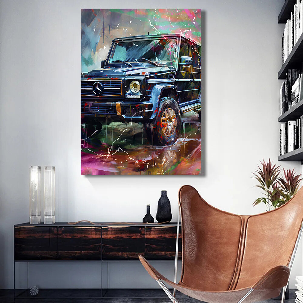 Картина авто / мерседес, картины на стену для интерьера / мужчине, 20х30 см.