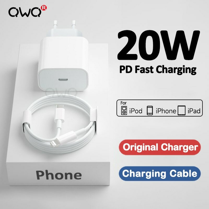 PD 20W al быстрое зарядное устройство для iPhone 13 11 12 14 Pro Max Mini XS Max Plus iPad Air Lightning Cabie USB Type C быстрая зарядка