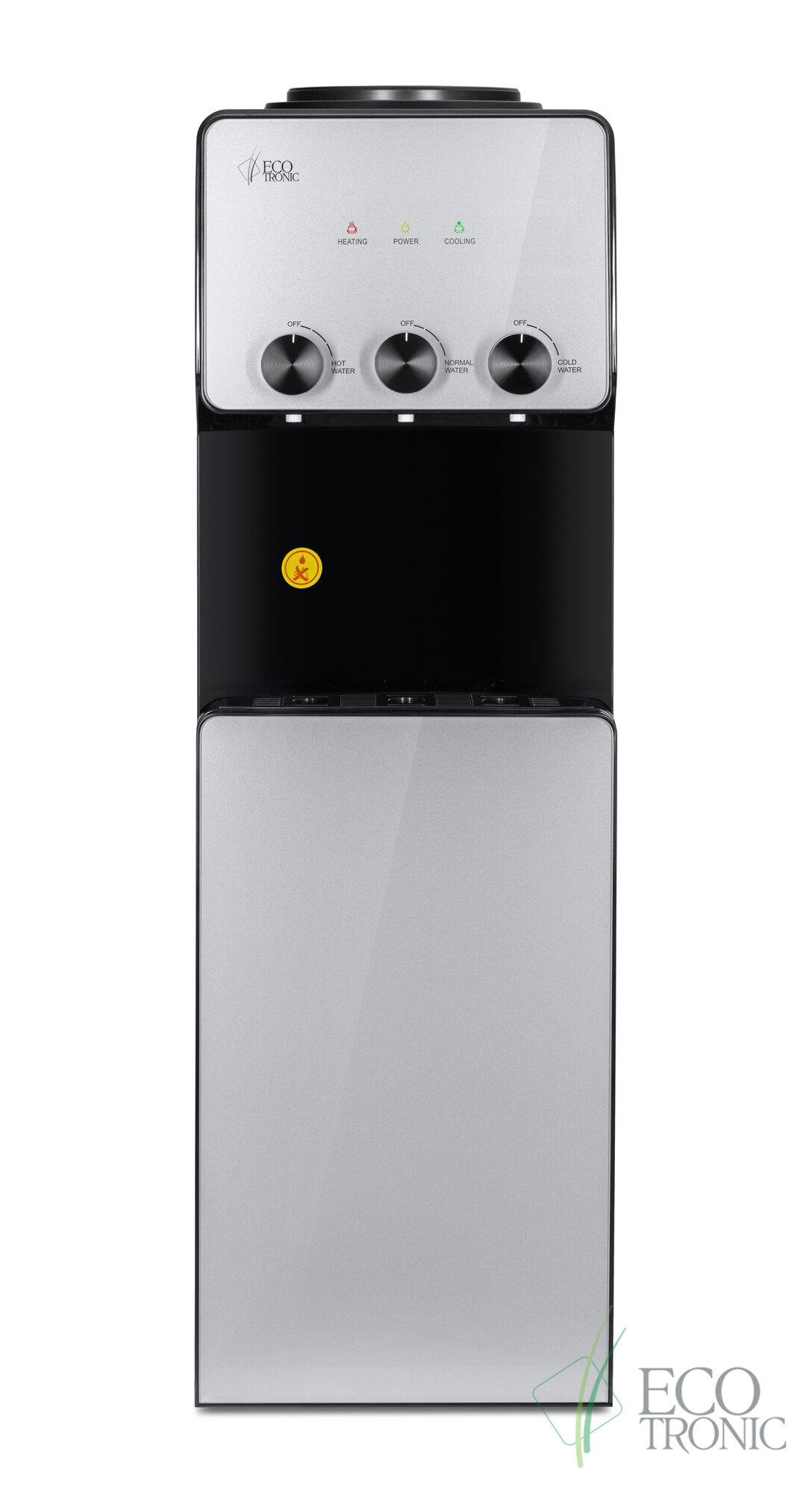 Кулер для воды Ecotronic K26-LCE black-silver со шкафчиком .
