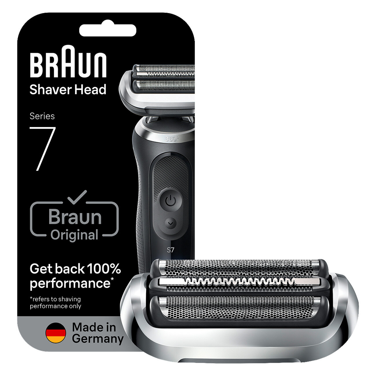 Сетка и режущий блок Braun 74s, Series 7, серебристый/черный