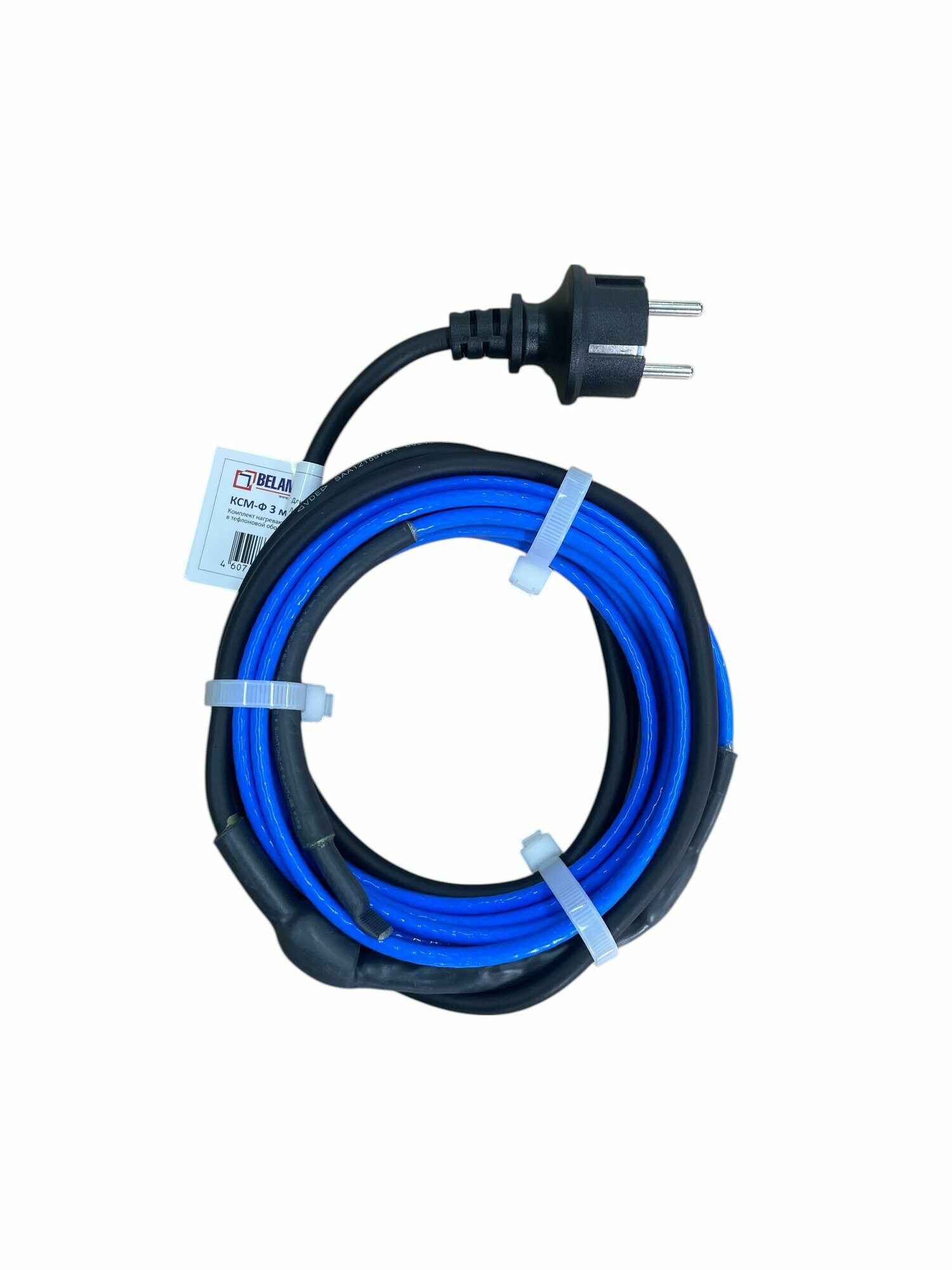 Греющий кабель Belamos КСМ-Ф15, 3 метра, саморегулирующийся, установка в трубу