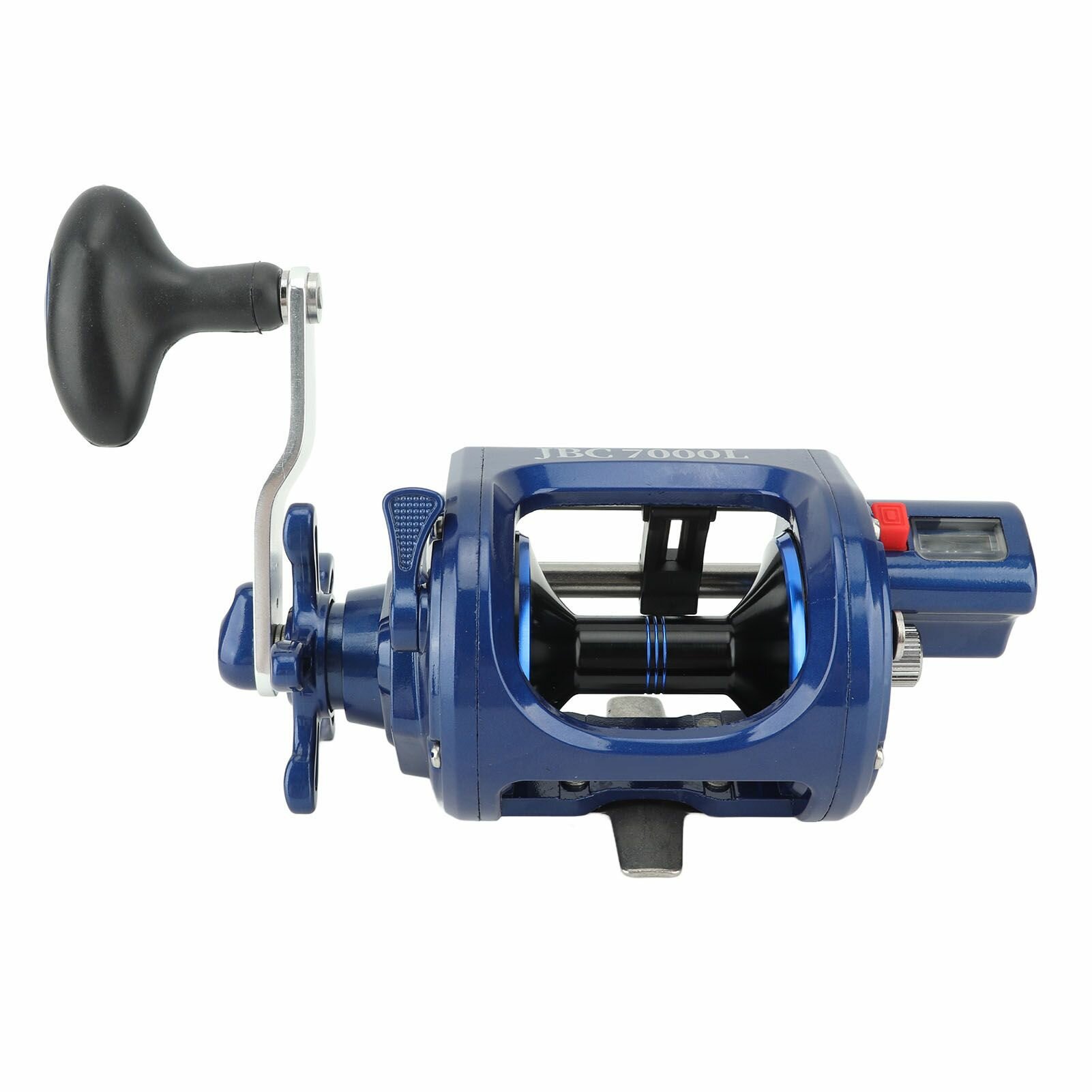 Катушка для заброса приманки JBC7000L. Мощная круглая катушка для заброса приманки. Подходит для ловли троллингом в соленой воде. Прочная и легкая.
