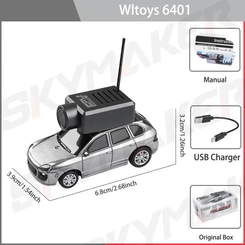 Wltoys 6401 мини-автомобиль серебристого цвета, wl-6401