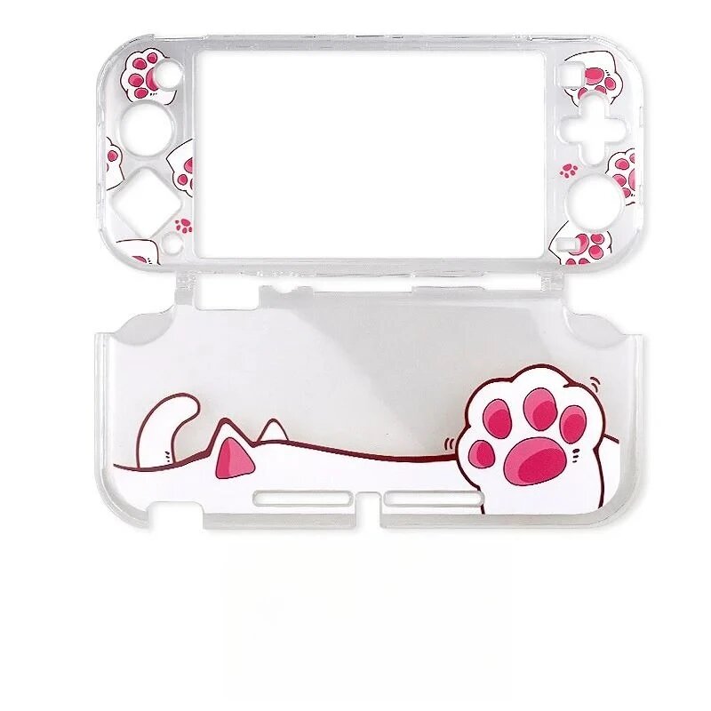 Прозрачный антиударный чехол для Nintendo Switch Lite с кошачьим принтом