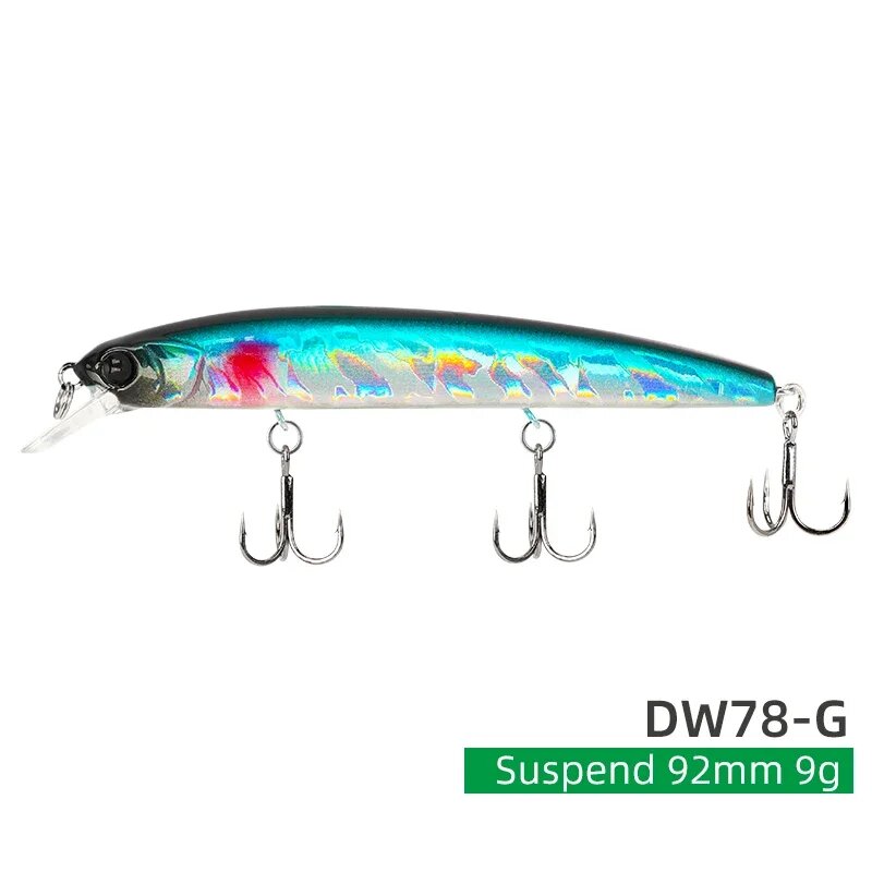 TSURINOYA DW78-G, 92 мм, 9 г, воблер