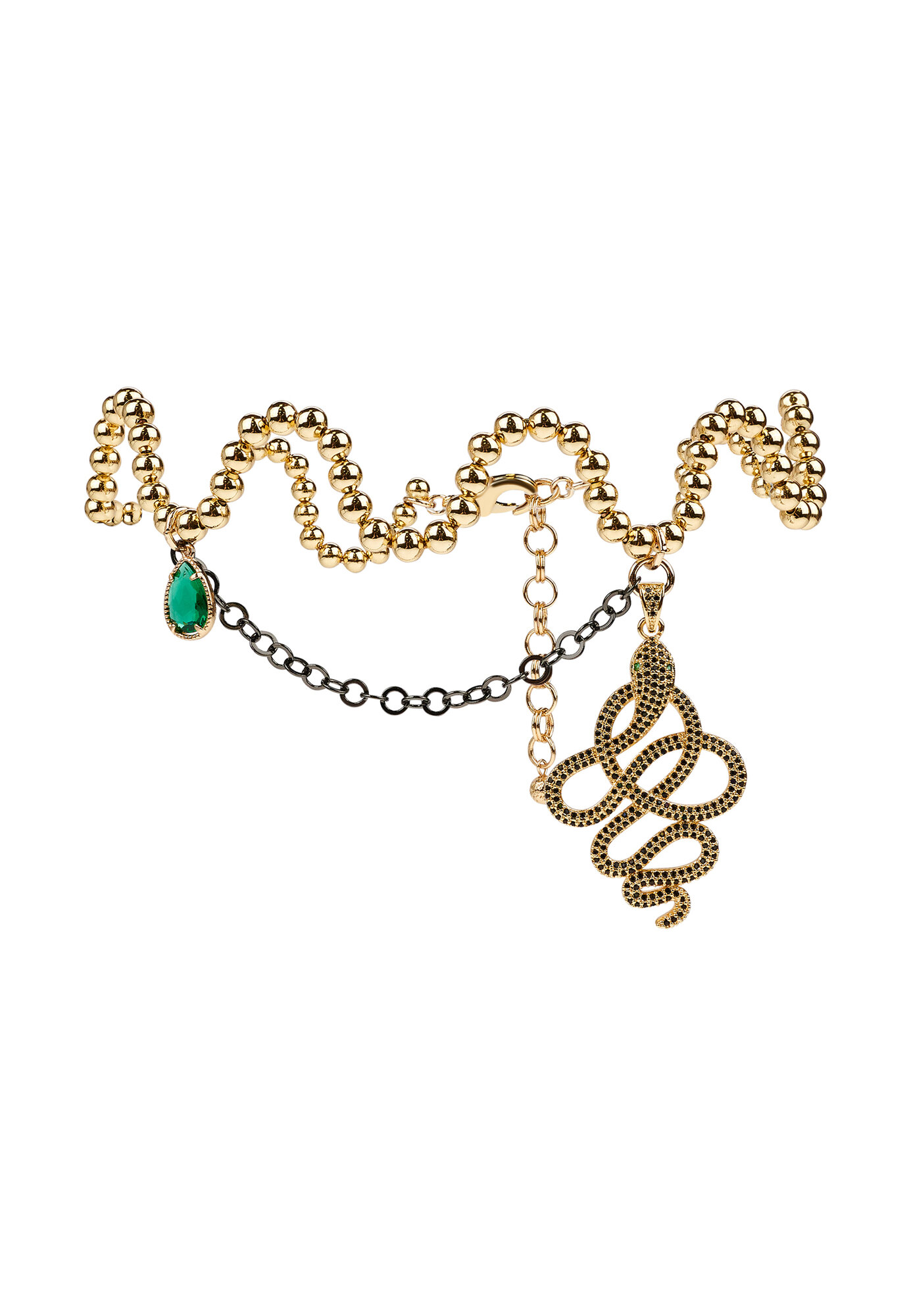 Колье, циркон, вулканическая лава