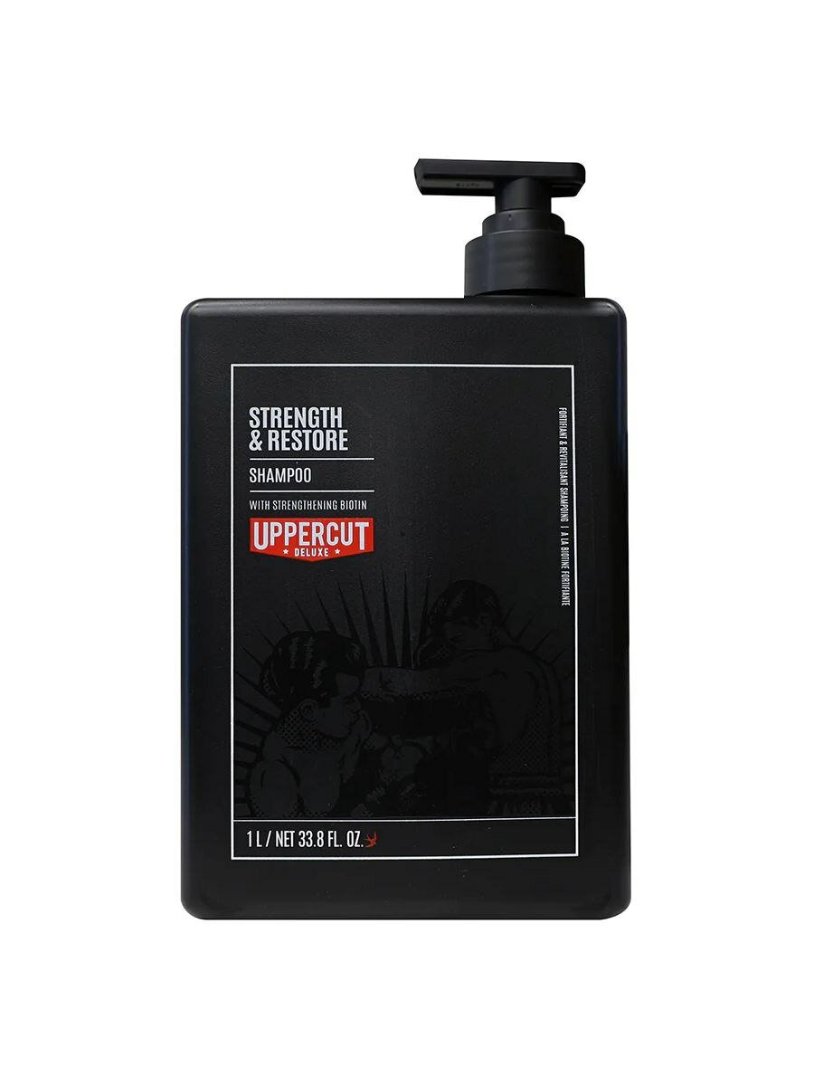 Шампунь для волос сила и восстановление Uppercut Deluxe Strength and Restore Shampoo 1000 мл