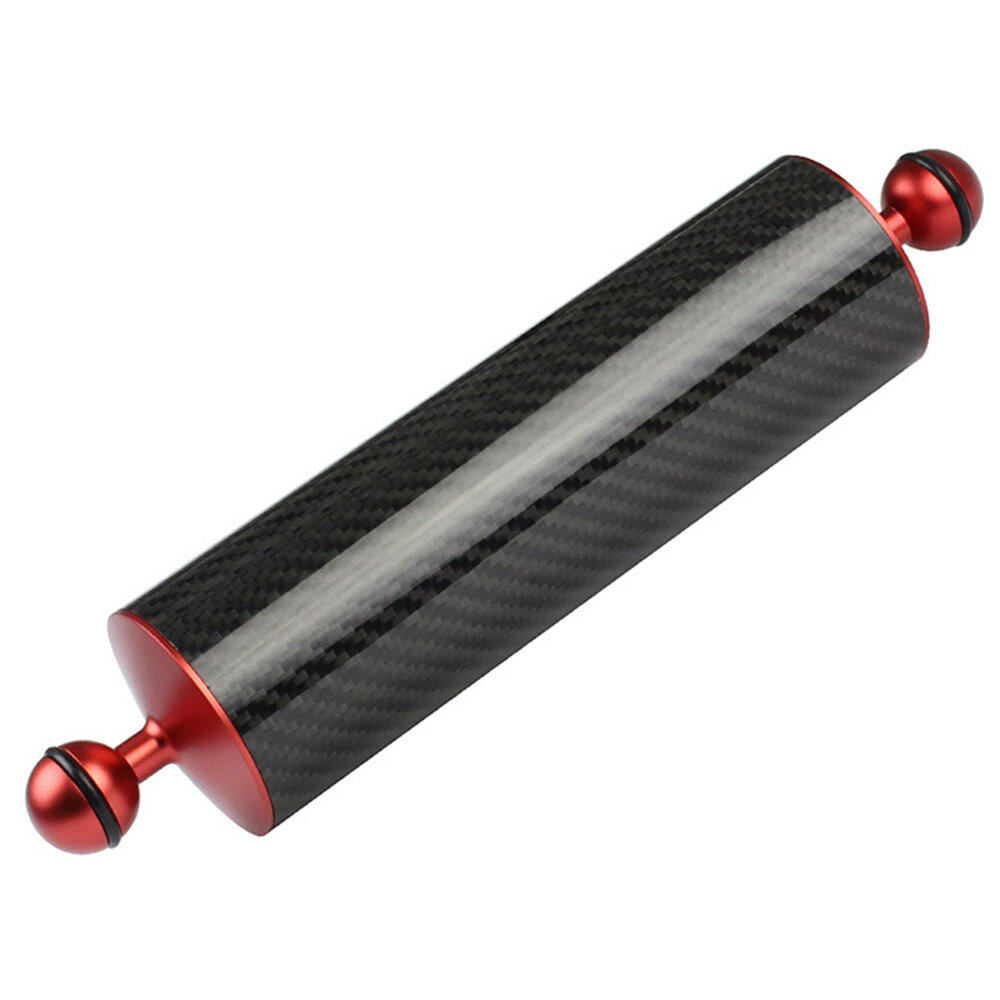 10 Inch 25.4cm Подводный Буоянсный Рукав Плавающий Карбонфиберный Фотографический Ламповый Рукав для Подводной Фотографической Системы Диаметр Рукава 6cm 2.3in Диаметр Шаров 2.5cm 1in Черный Синий Красный