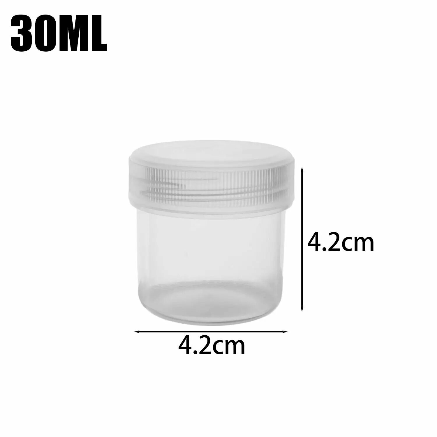 Прозрачные пластиковые банки для хранения 30 мл 10pcs, 30ml