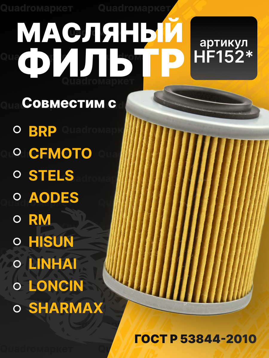 Масляный фильтр для квадроцикла (6 штук) BRP STELS CF RM ODES SHARMAX HISUN LINHAI LONCIN