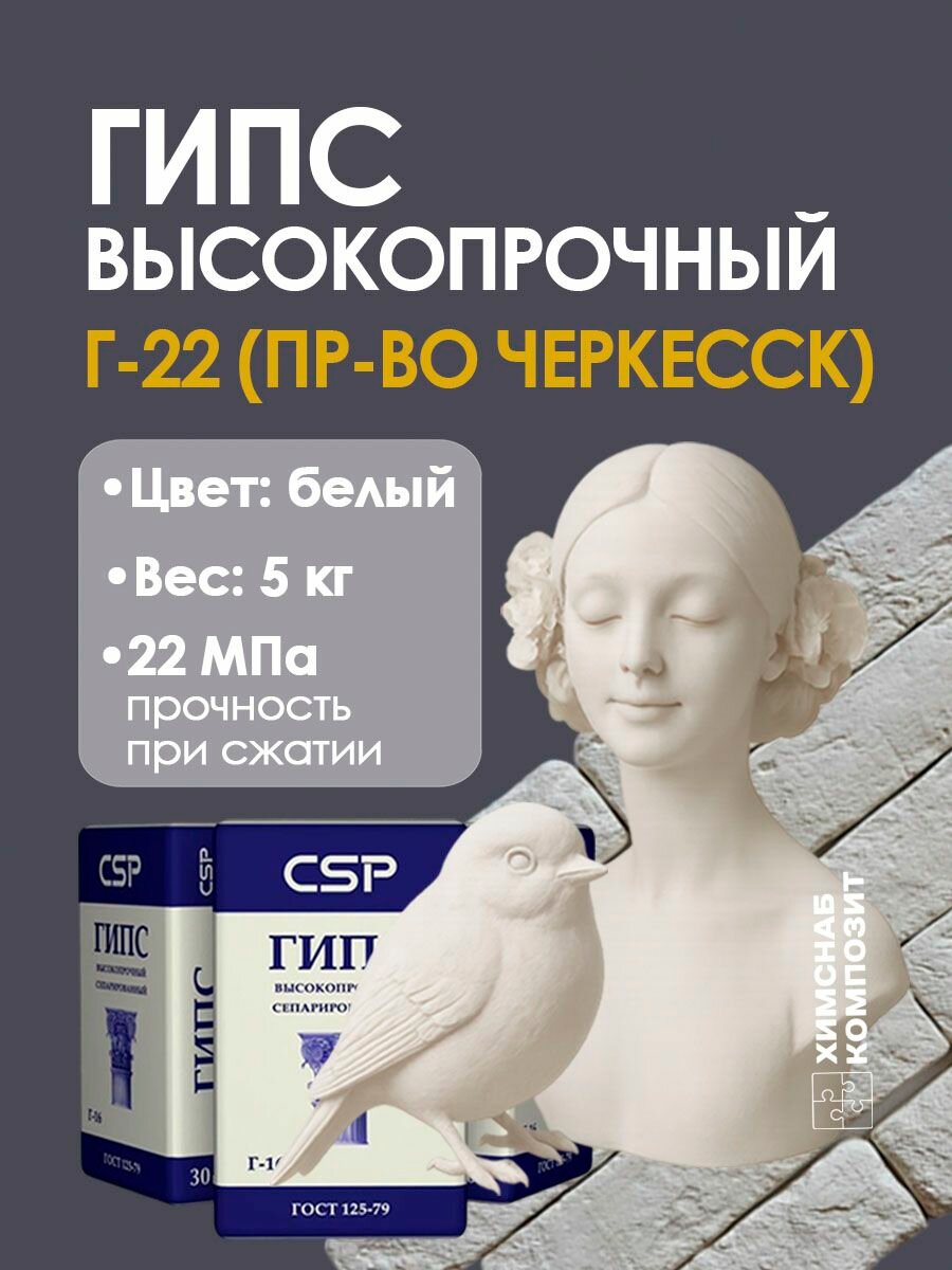 Гипс Г-22 Черкесск 5 кг