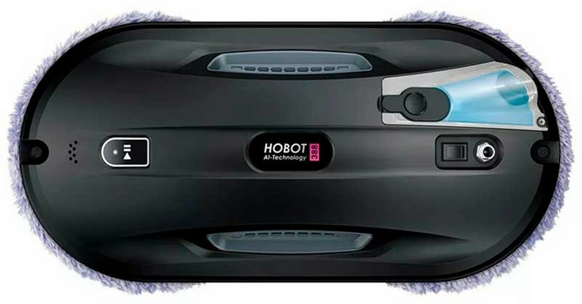 Робот-мойщик окон Hobot Роботизированный мойщик окон Hobot 388 с набором салфеток, 90 Вт, черный