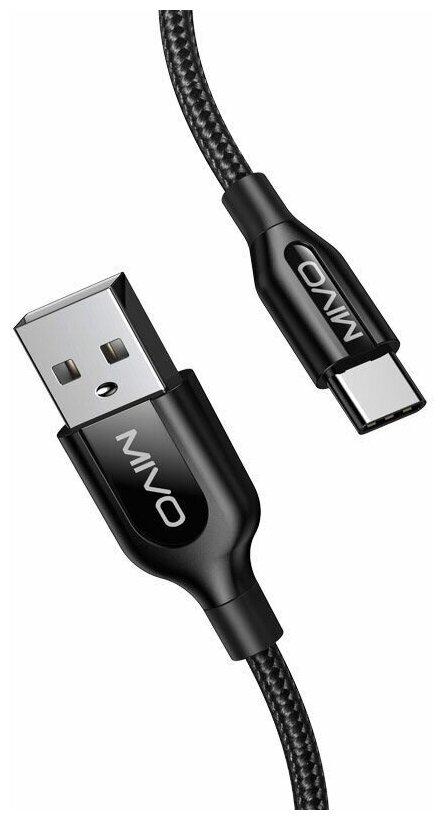 Кабель для зарядки телефона /USB-Type-C Mivo MX-44T, 1м для Samsung/ Шнур с быстрой зарядкой / Провод для зарядки телефона