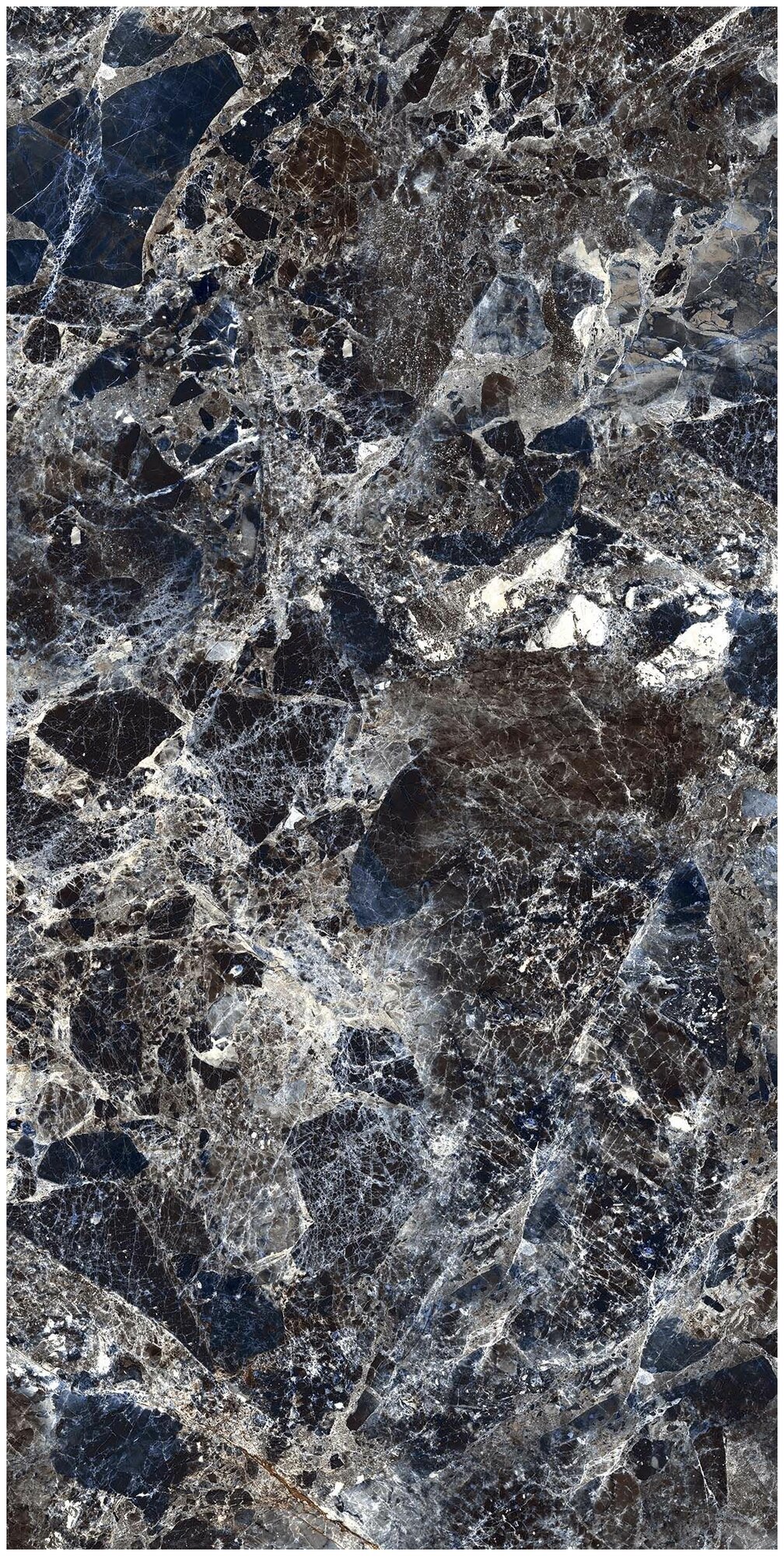 Керамогранит PRIMAVERA Roman Empro Brown GR208, глянцевый, 60 на 120 см, упаковка 1,44 м2