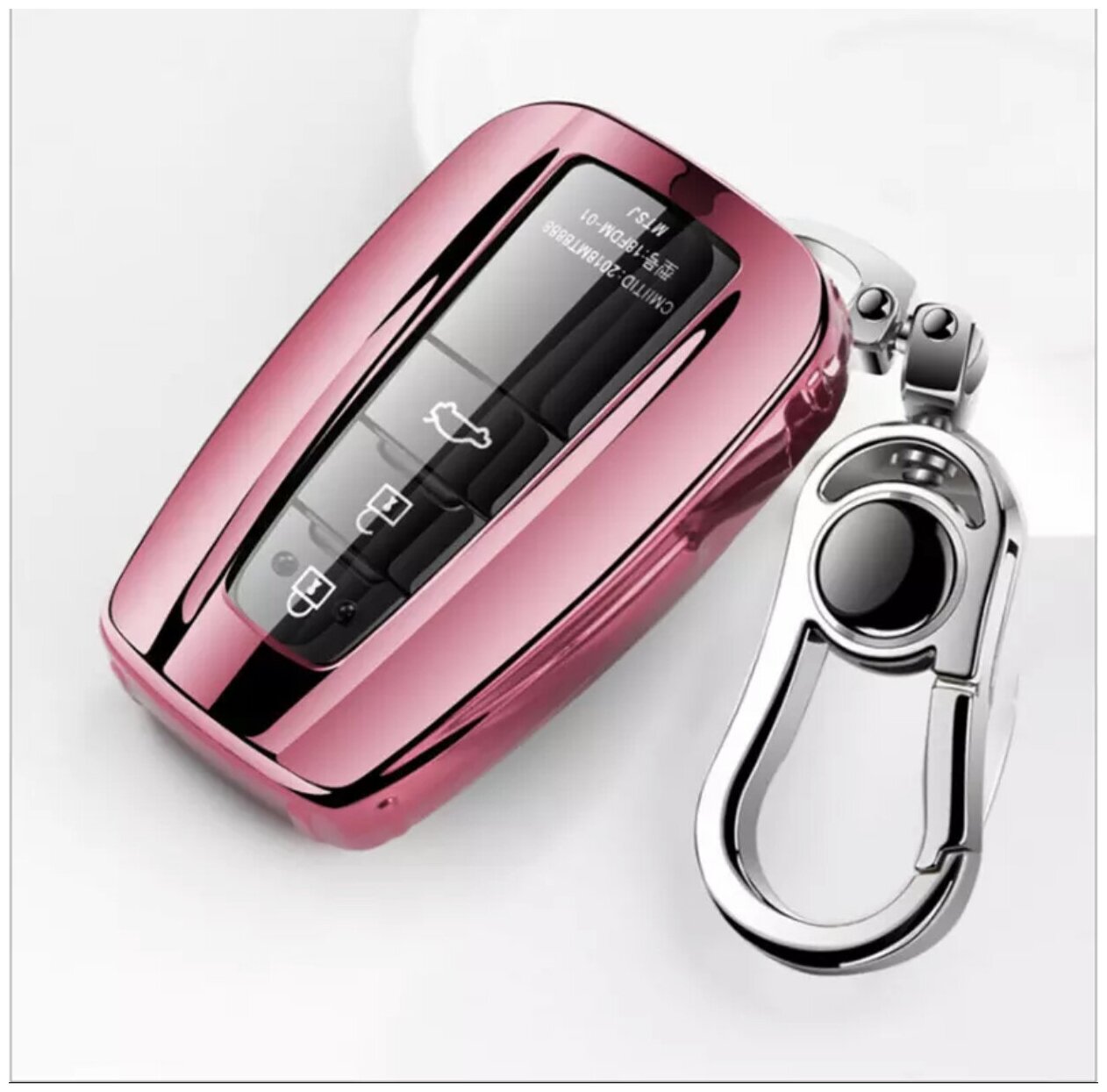 Чехол на ключ Toyota / Тойота TPU pink