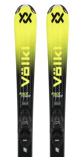 DECATHLON Лыжный комплект горный V lkl Racetinger Jr 7.0 VMotion, желто-черный, 130 см