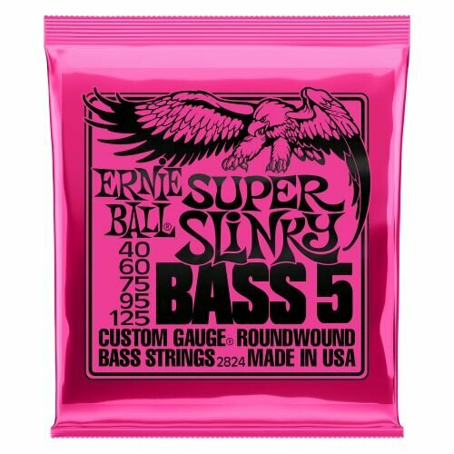 Струны Ernie Ball Super Slinky Bass 5-string 40-125 (2824). Оригинальные, США!