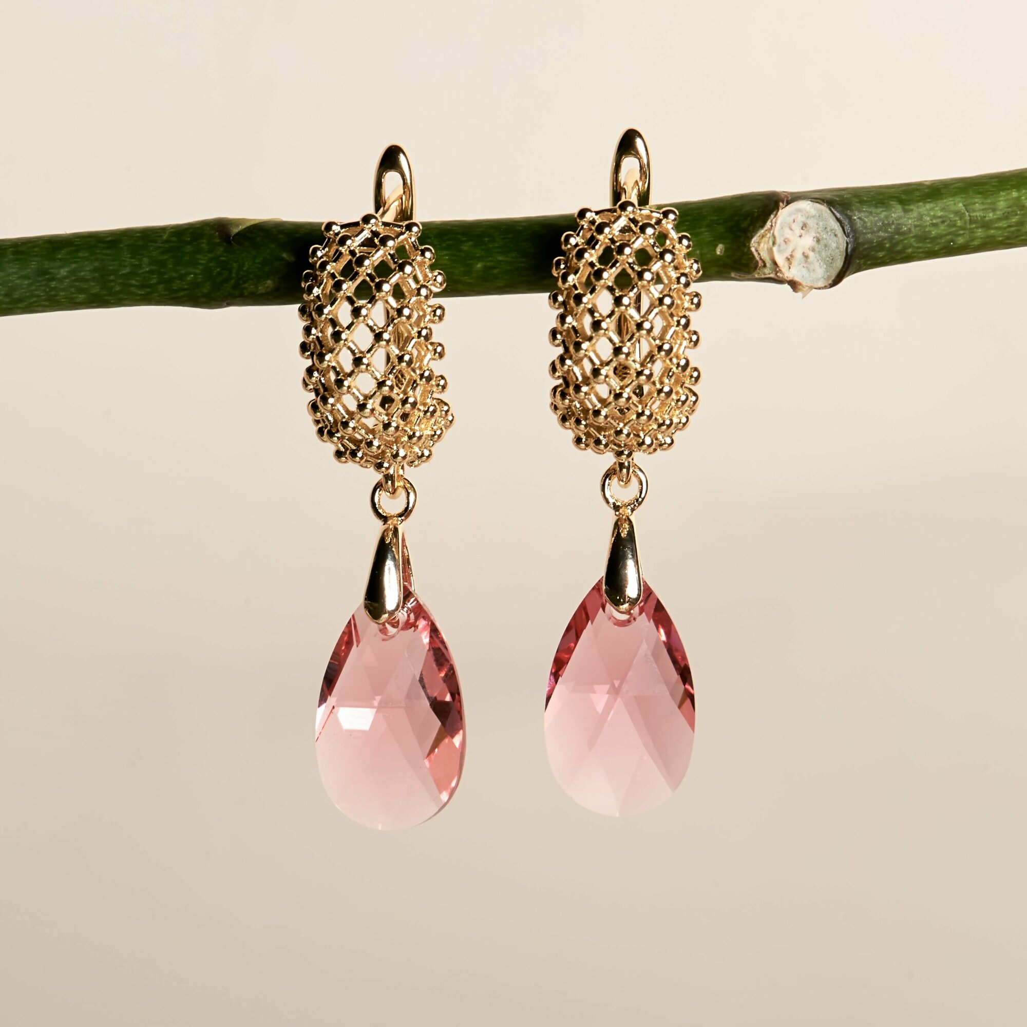 Серьги, кристаллы Swarovski, кристалл, стекло