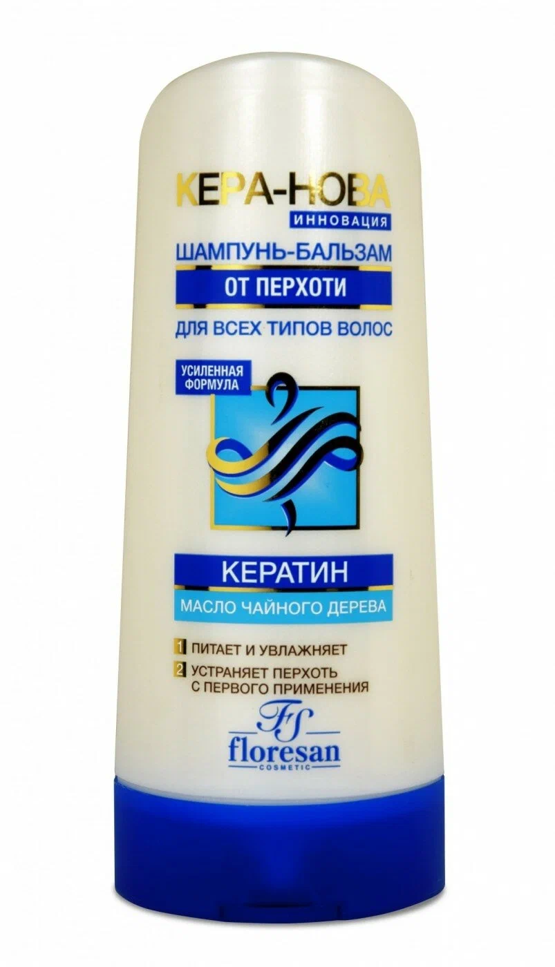 Шампунь-бальзам Floresan Кера-Нова, для волос, против перхоти, от всех типов, 400мл