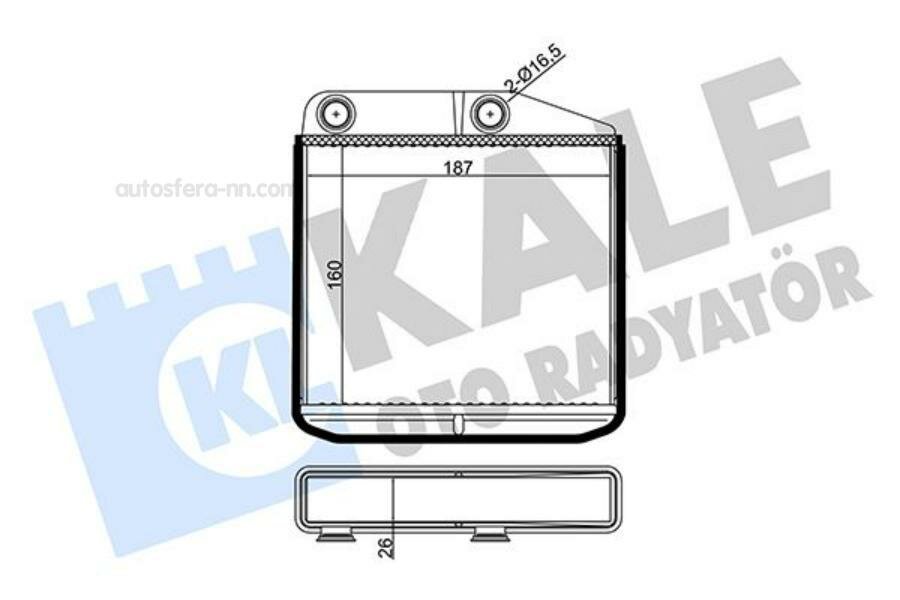 KALE 346850 Радиатор отопителя