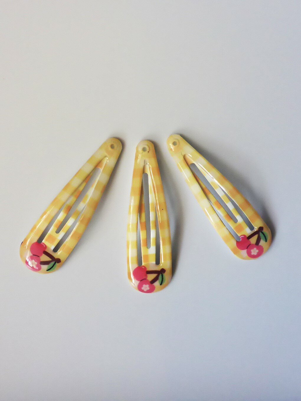 Заколка клик-клак многоцветная аксессуар для укладки волос вишня