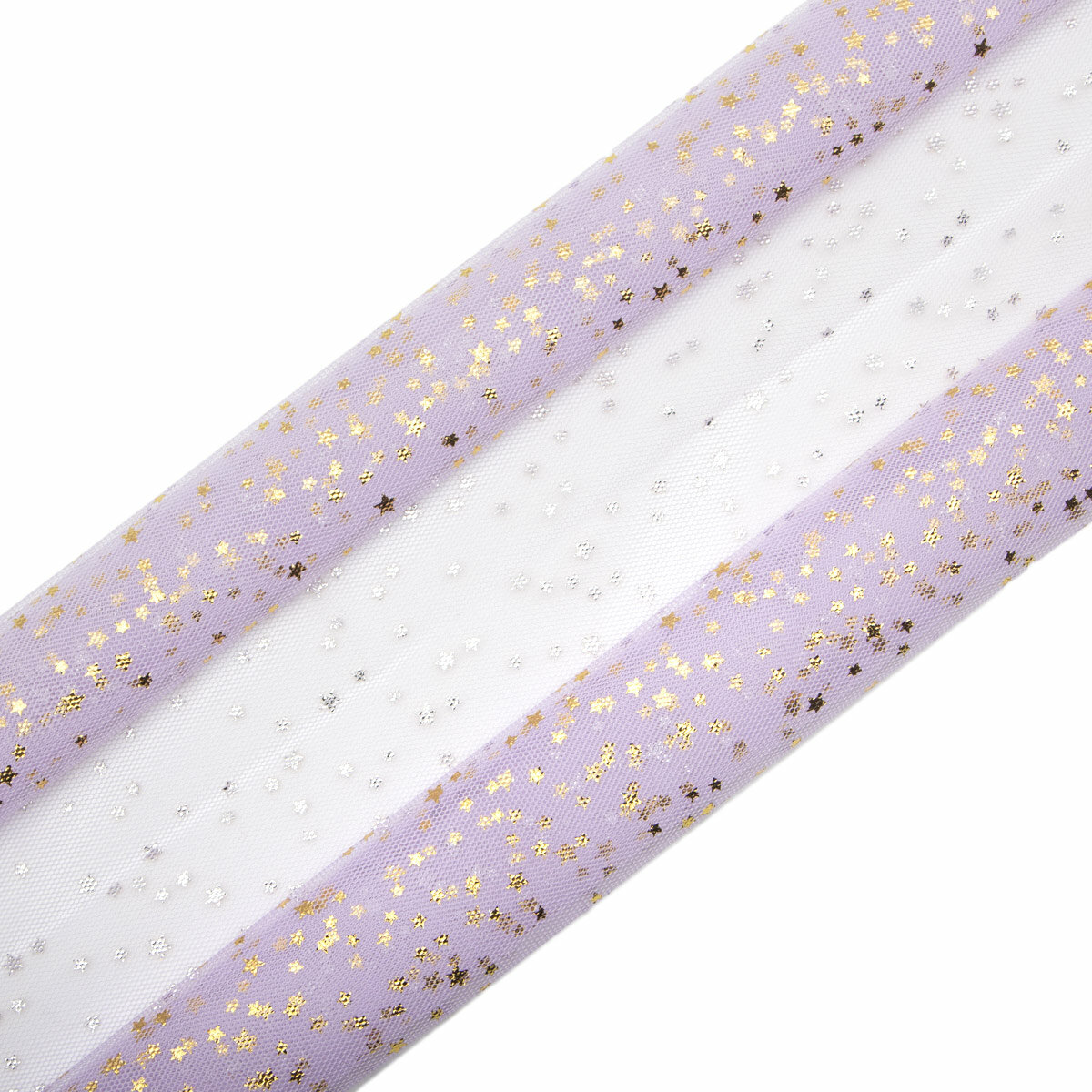 Фатин ткань с блестками, 50х50 см, для шитья и рукоделия (лавандово-розовый)