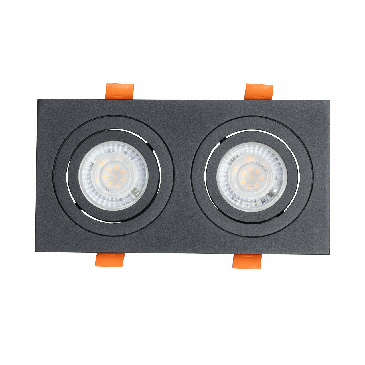 Точечный светильник встраиваемый De Markt Прайм 850012802, 2*50W GU10, цвет: черный, белый