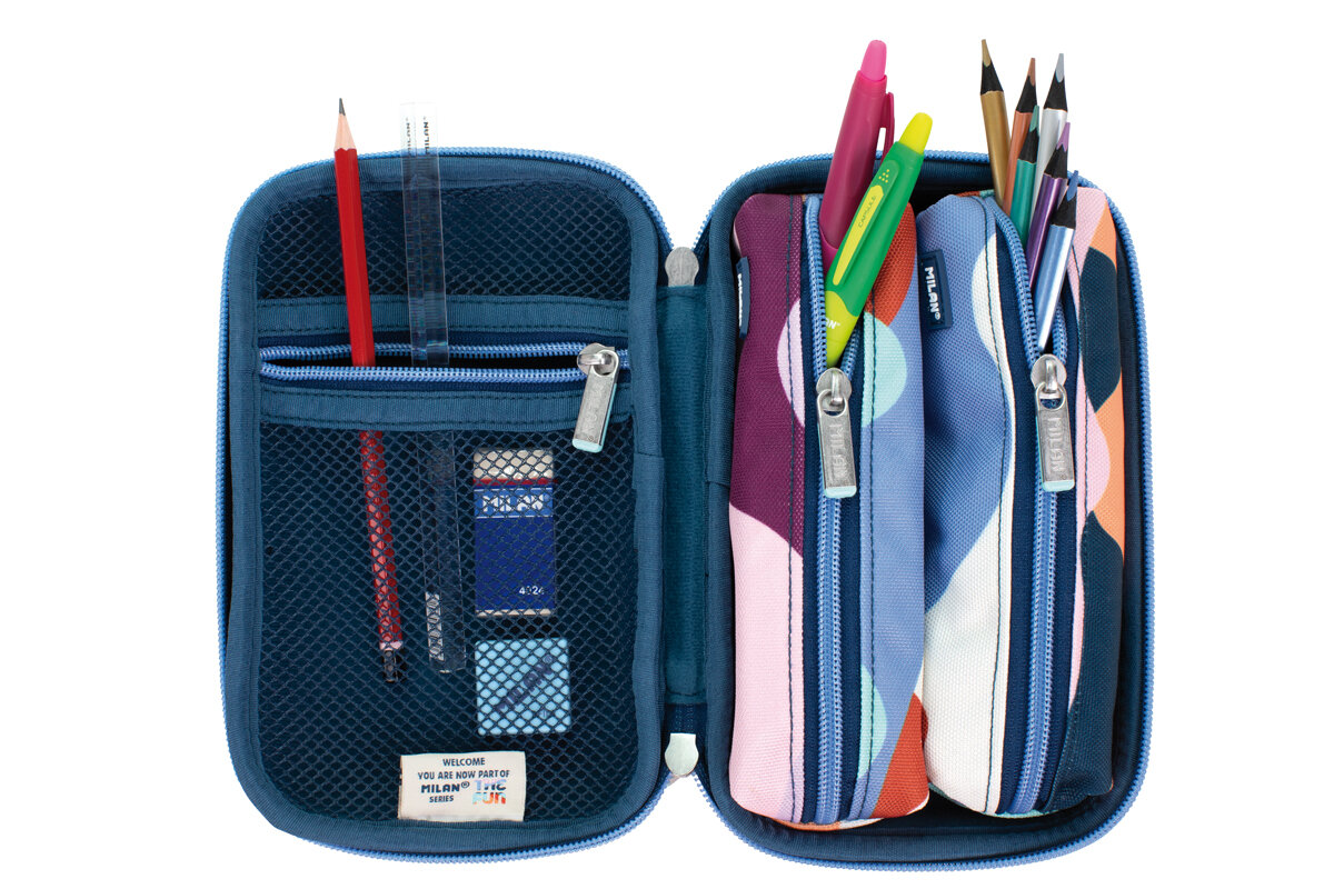 Пенал канцелярский с наполнением "Milan" 19.5 x 12.5 x 7 см 100% нейлон 08874FN