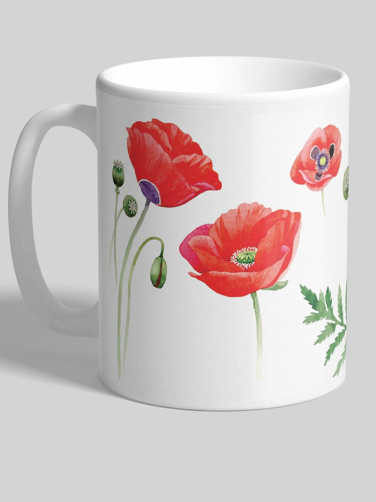 Кружка cooperative.moscow " Мак цветок " (кружка с Маком , Мак , кружка с цветком, кружка Мак , подарок с любовью, кружка с цветами, цветы, цветок) , 330 мл, 1 шт