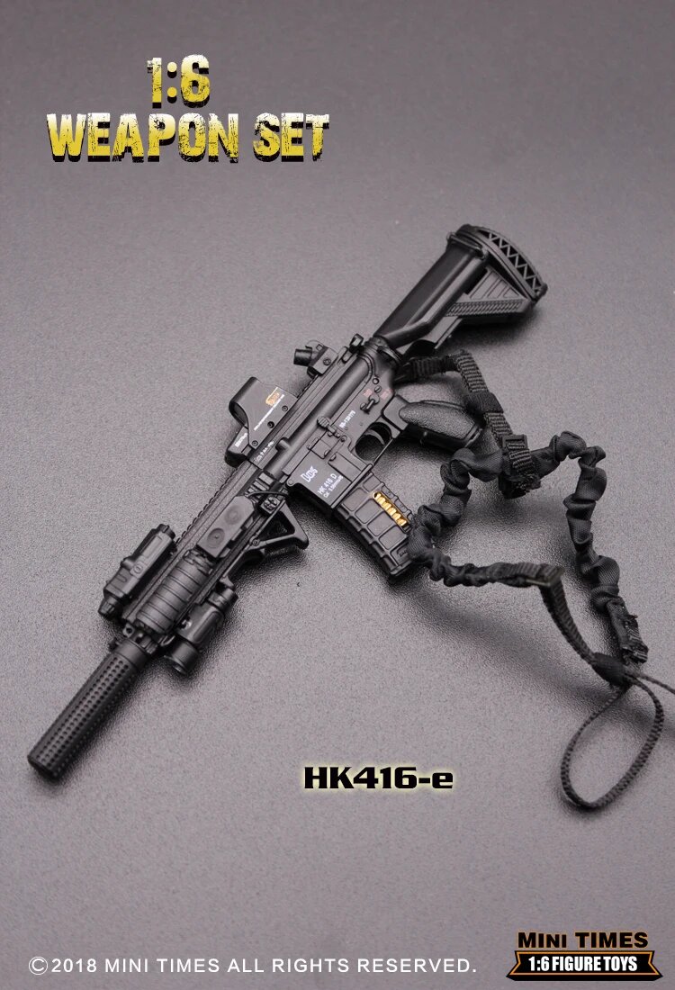 Mini Times Toys HK416 M4 Пластиковый Пистолет 1/6 E