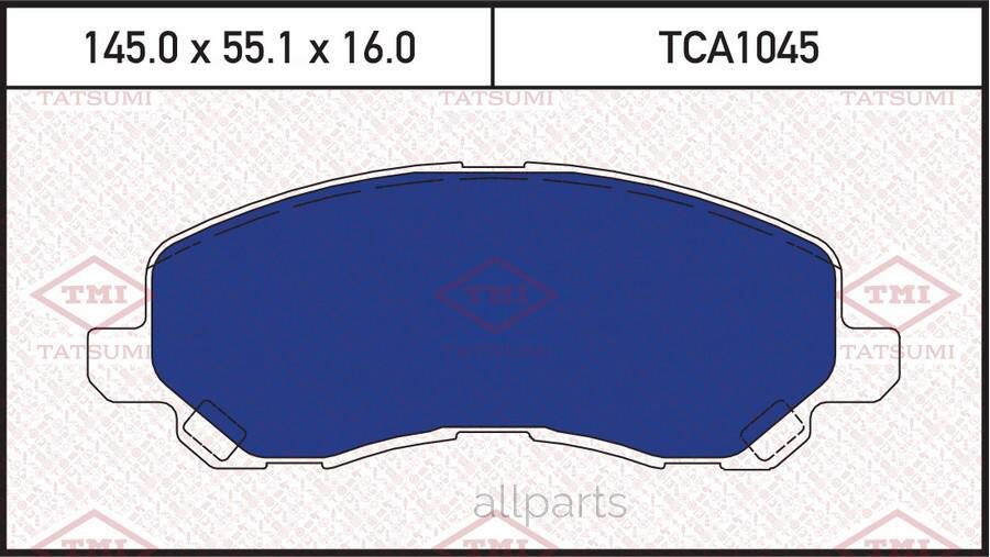 TATSUMI TCA1045 Колодки тормозные дисковые передние