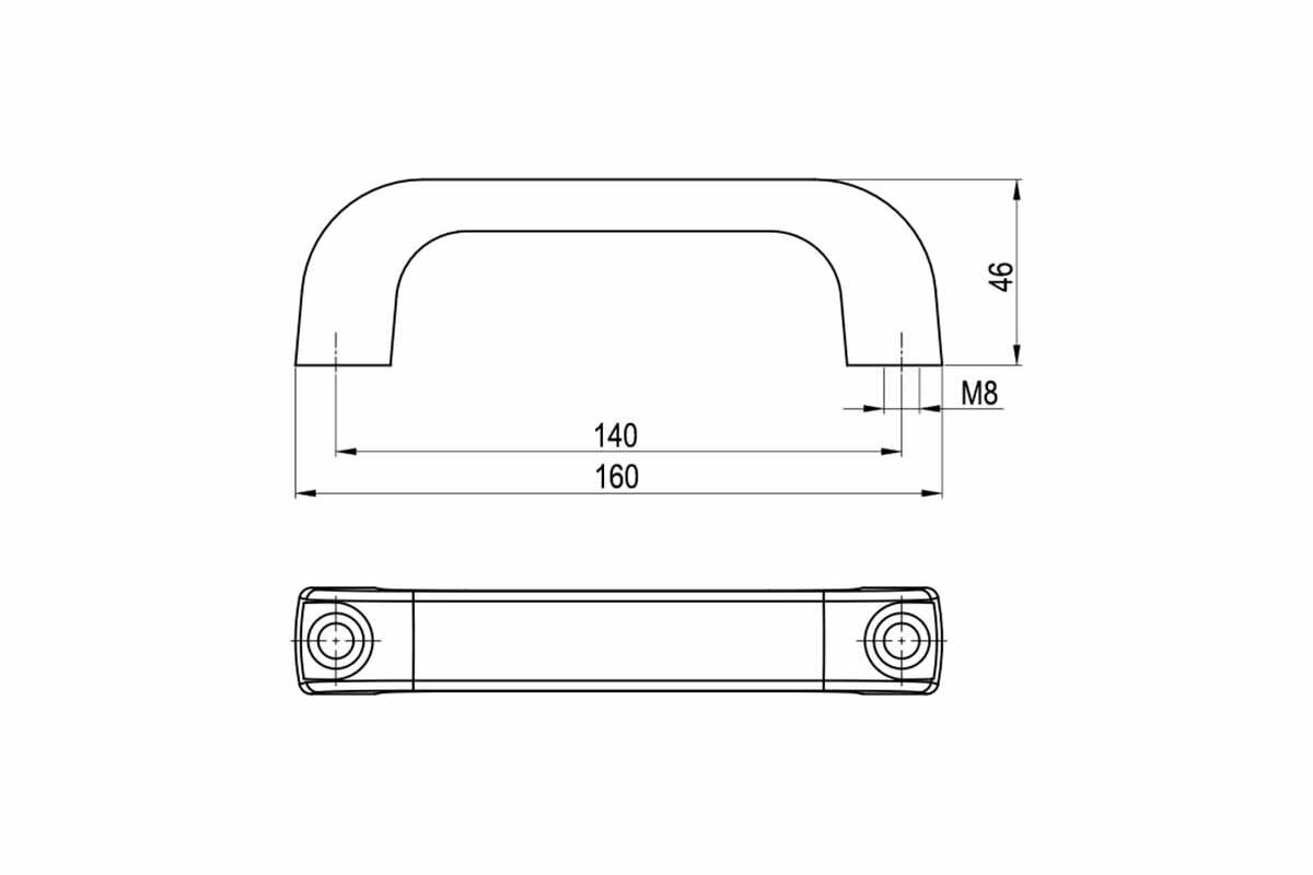 EMES ручка бугельная PTK1408 для дверей и мебельных систем совместима с корпусами