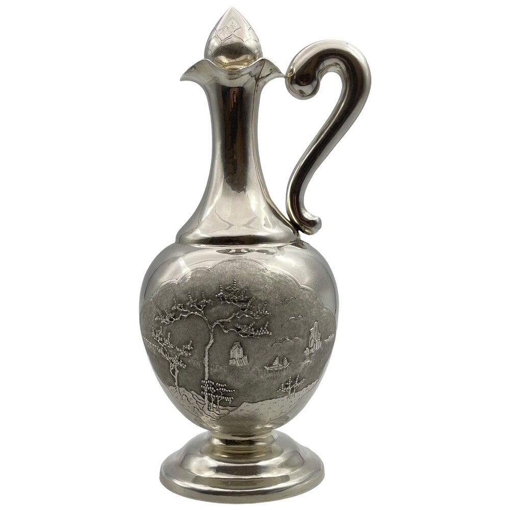 Кувшин "Вьетнамский сюжет", серебро 0.900, 1960-1970 гг. Вьетнам