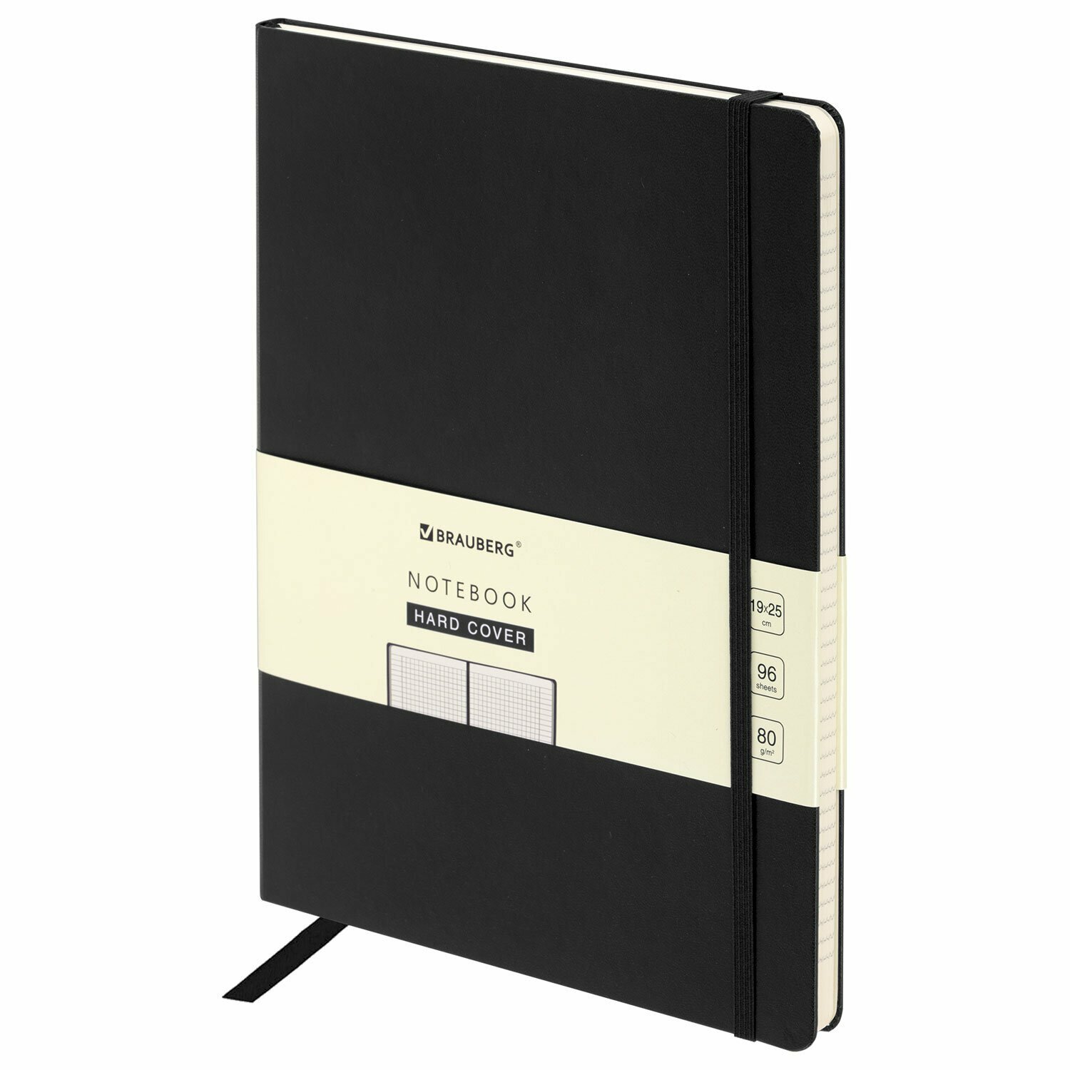 Блокнот большой формат (180х250 мм) В5, BRAUBERG ULTRA, балакрон, 80 г/м2, 96 л, клетка, черный, 113060