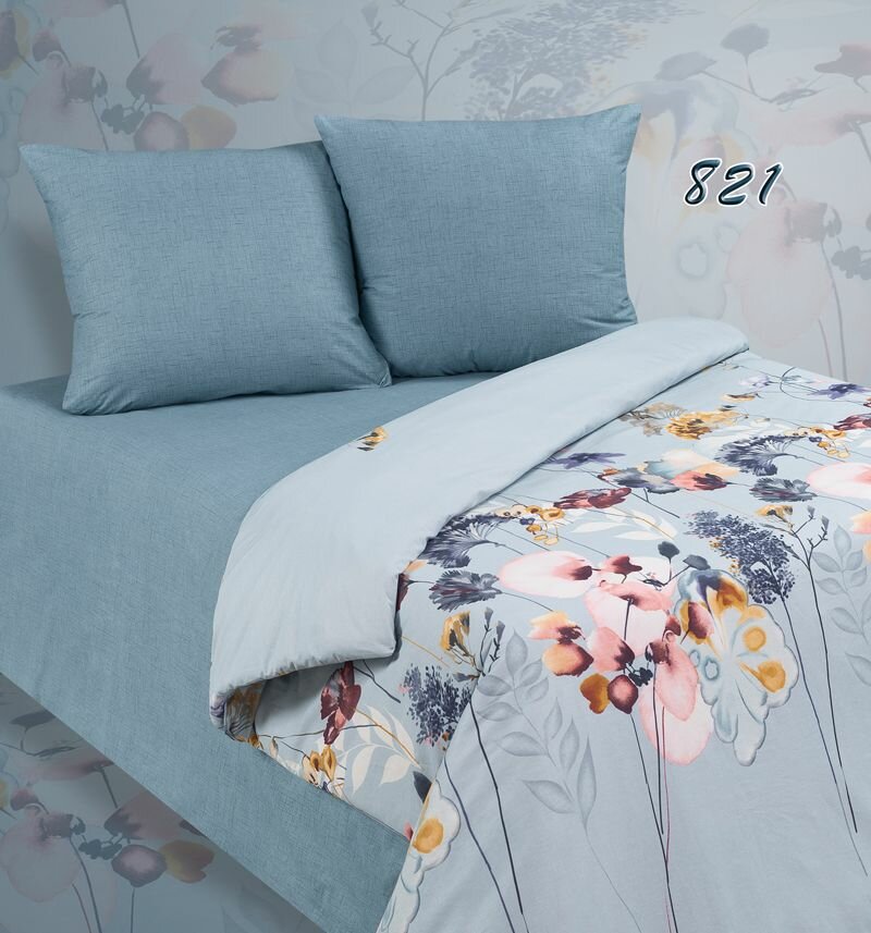 Комплект постельного белья 821 поплин хлопок 2сп. Экзотика