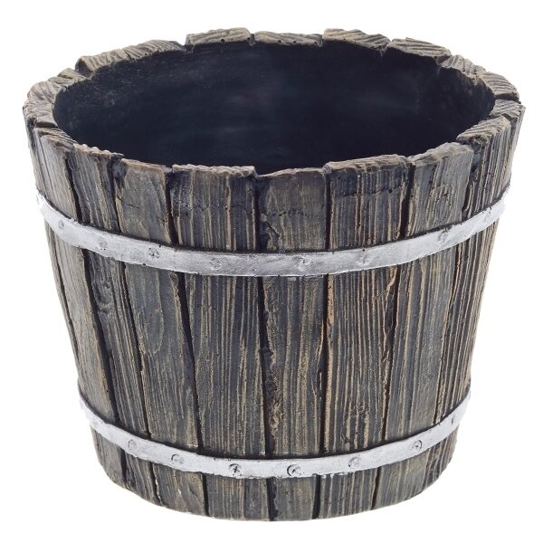 Кашпо декоративное Кадушка круглая, 12,5*12,5*10 см KSMR-626172/K122/1