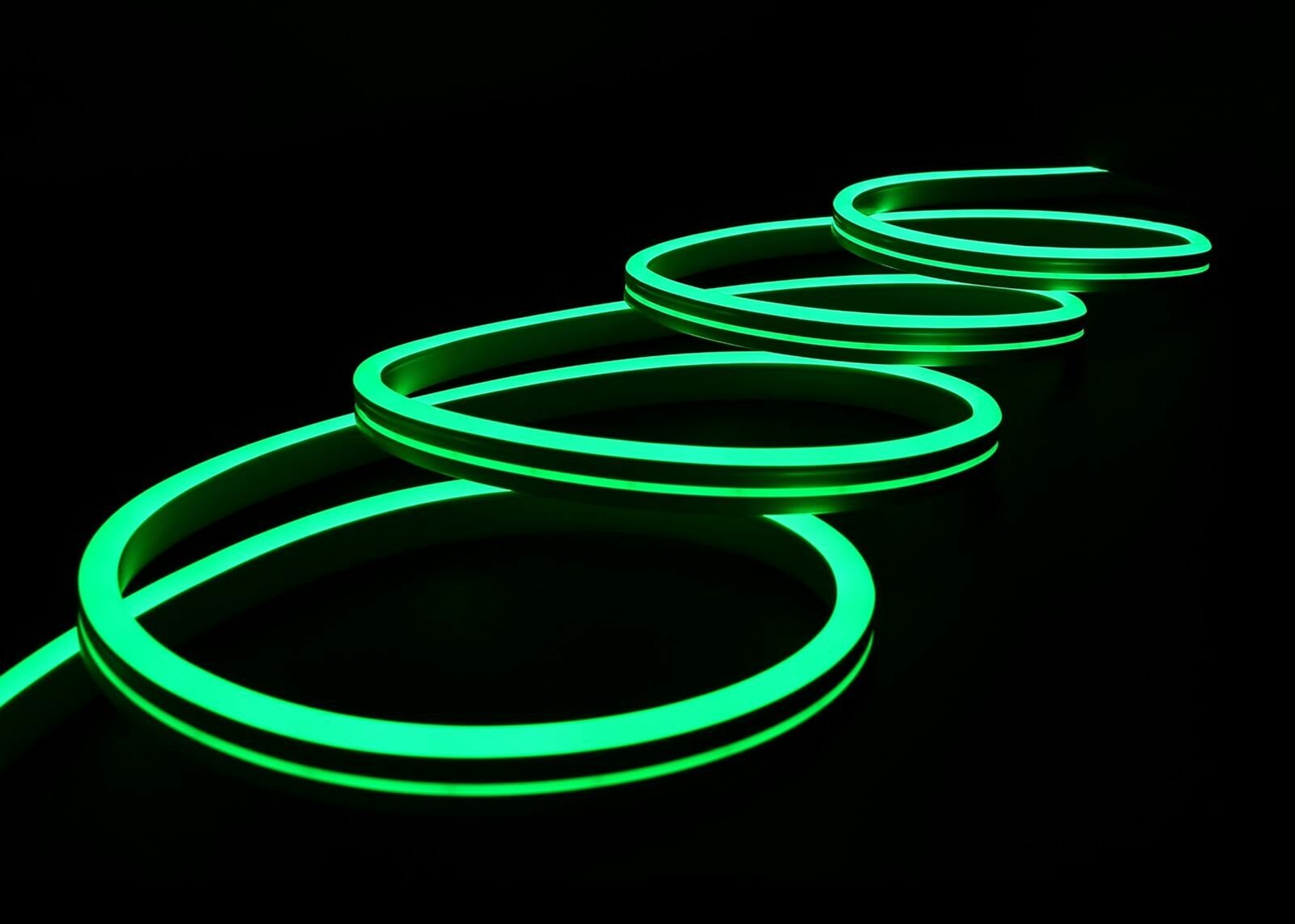 Неоновая светодиодная лента, гибкий неон 3 метра, 12 вольт.