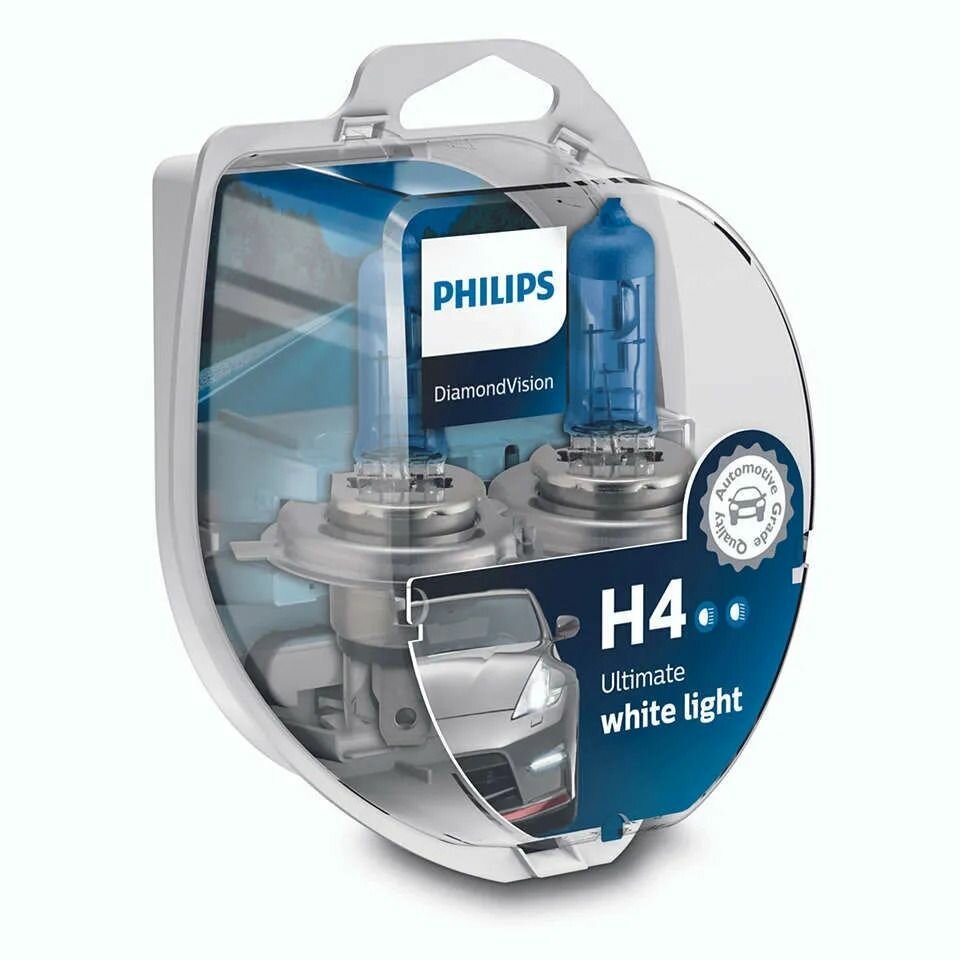 Галоген Philips H4 5000K Белый свет 12342DVS2